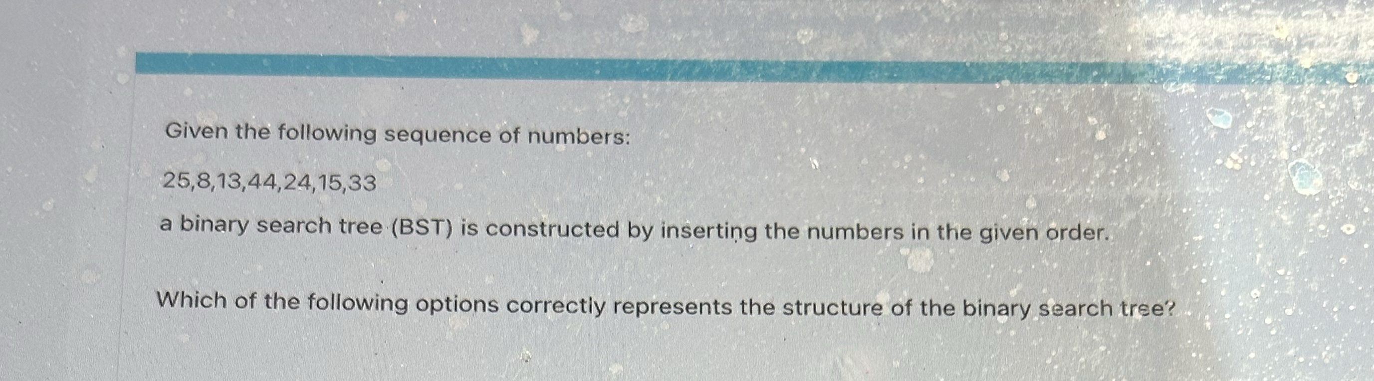 Solved Given the following sequence of | Chegg.com