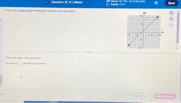 Solved Explore the Grapher Game eManipulatwe and then soive | Chegg.com