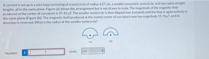 Solved A Current Is Set Up In A Wire Loop Consisting Of A 0821