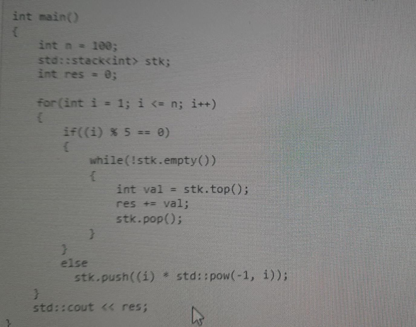 Solved € int = 100; Intres = 0; for(int i = 1; i