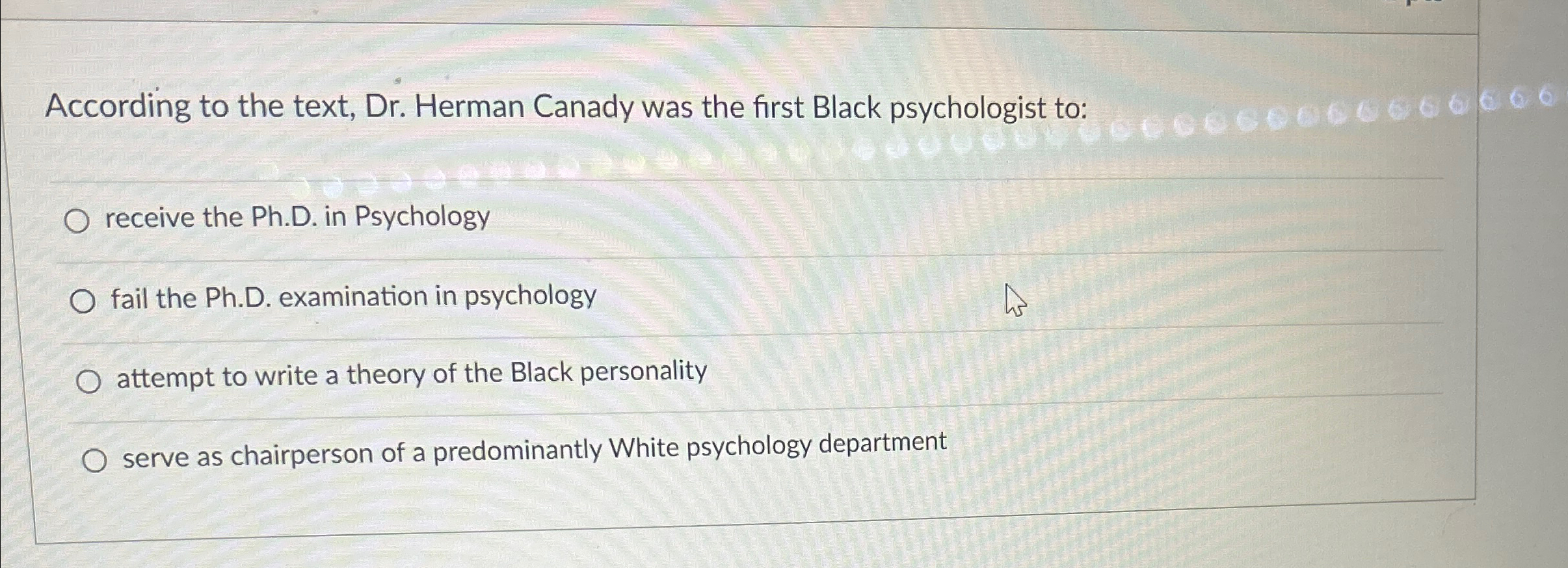 Solved According to the text, Dr. ﻿Herman Canady was the | Chegg.com