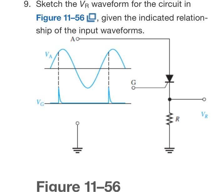Solved 9. Sketch the VR waveform for the circuit in Figure | Chegg.com