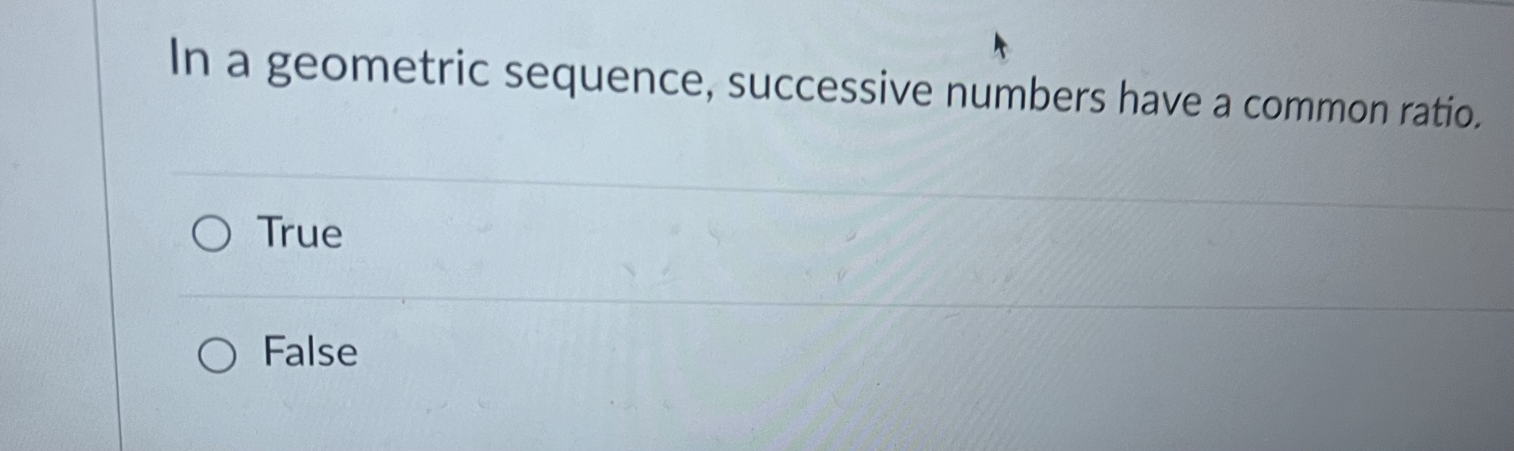 Solved In a geometric sequence, successive numbers have a | Chegg.com