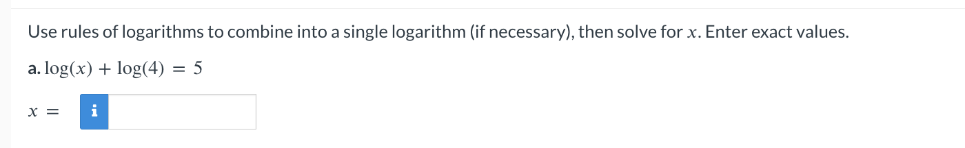 Solved Use rules of logarithms to combine into a single | Chegg.com