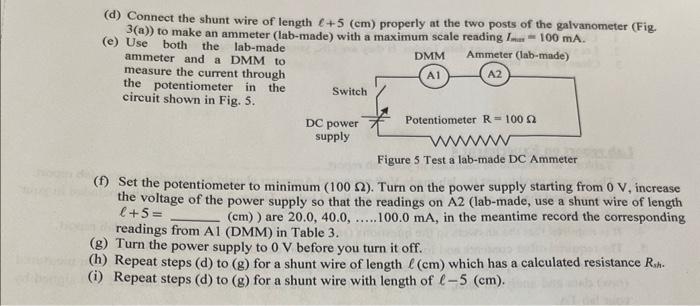 Solved Table 1 Internal resistance r and full-scale current | Chegg.com