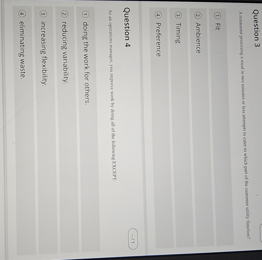 Solved Question 3A restaurant promising a meal in two | Chegg.com
