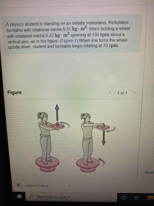 Solved A physics student is standing on an initially | Chegg.com