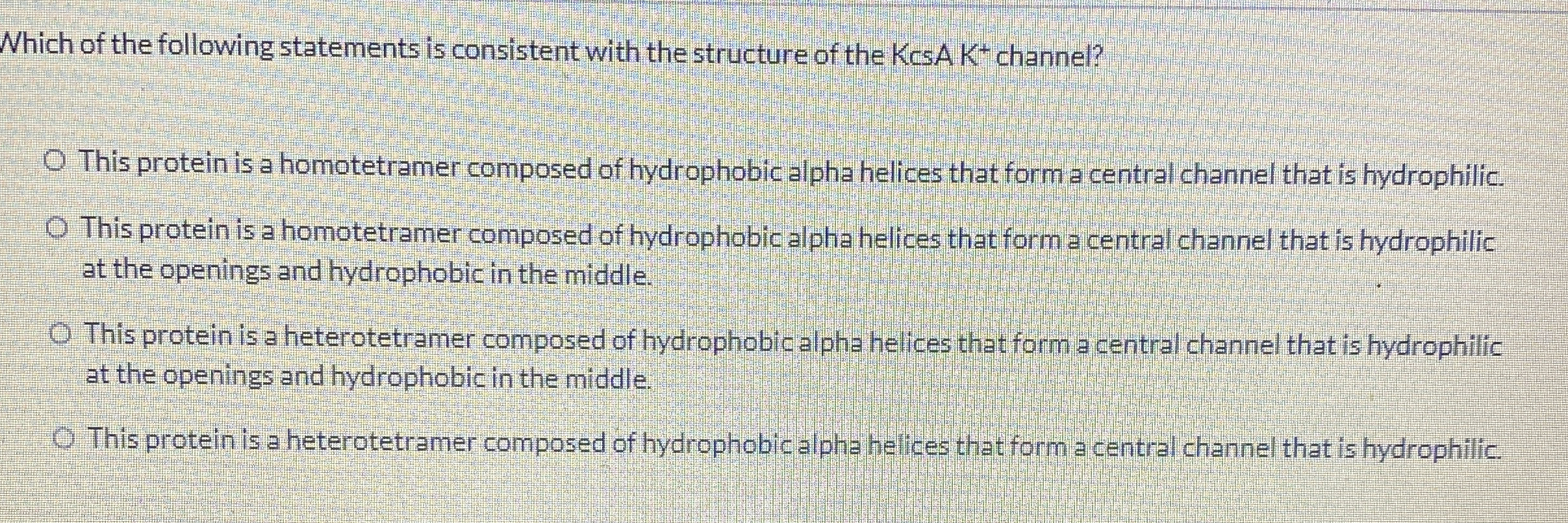 Solved Which of the following statements is consistent with | Chegg.com