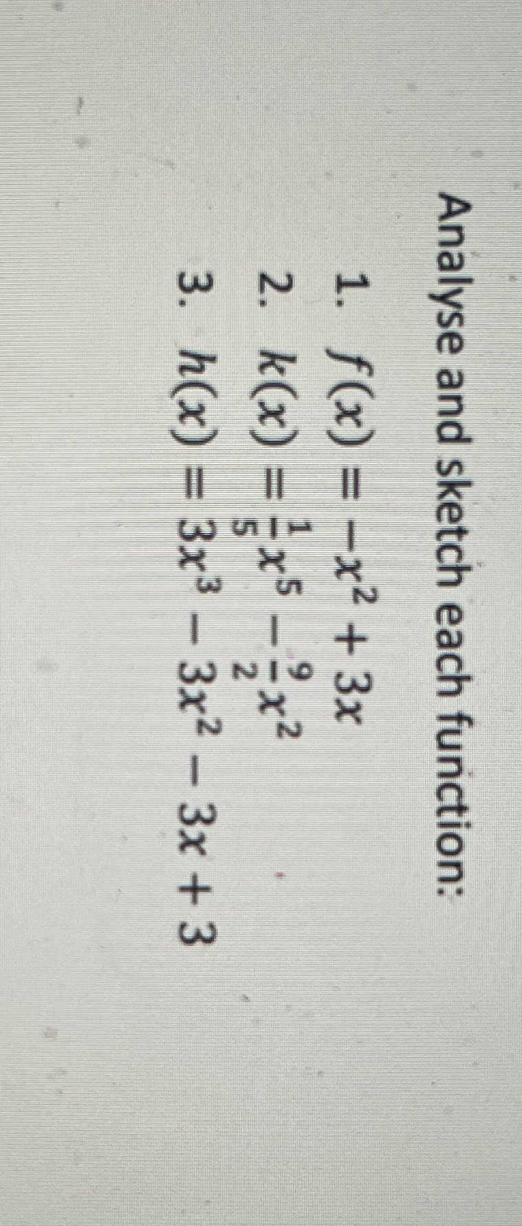 Solved Analyse and sketch each | Chegg.com