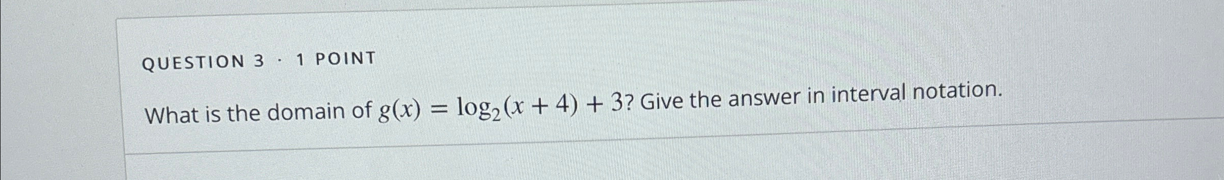 Solved QUESTION 3 - 1 ﻿POINTWhat is the domain of | Chegg.com