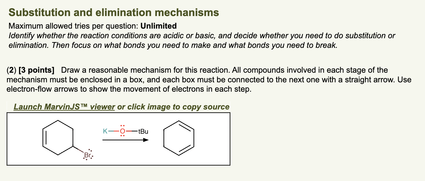 Solved Substitution and elimination mechanismsMaximum | Chegg.com