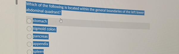 Solved Which of the following is located within the general | Chegg.com