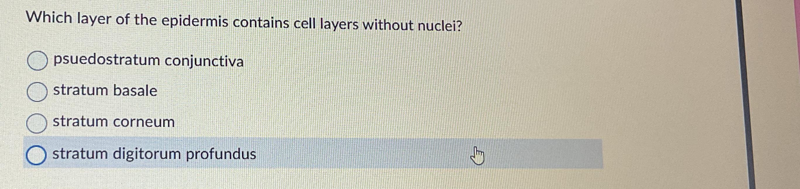 Solved Which layer of the epidermis contains cell layers | Chegg.com
