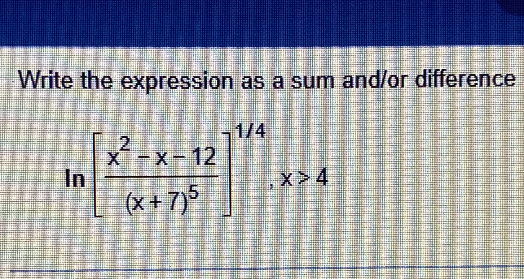 Solved Write the expression as a sum and/or | Chegg.com