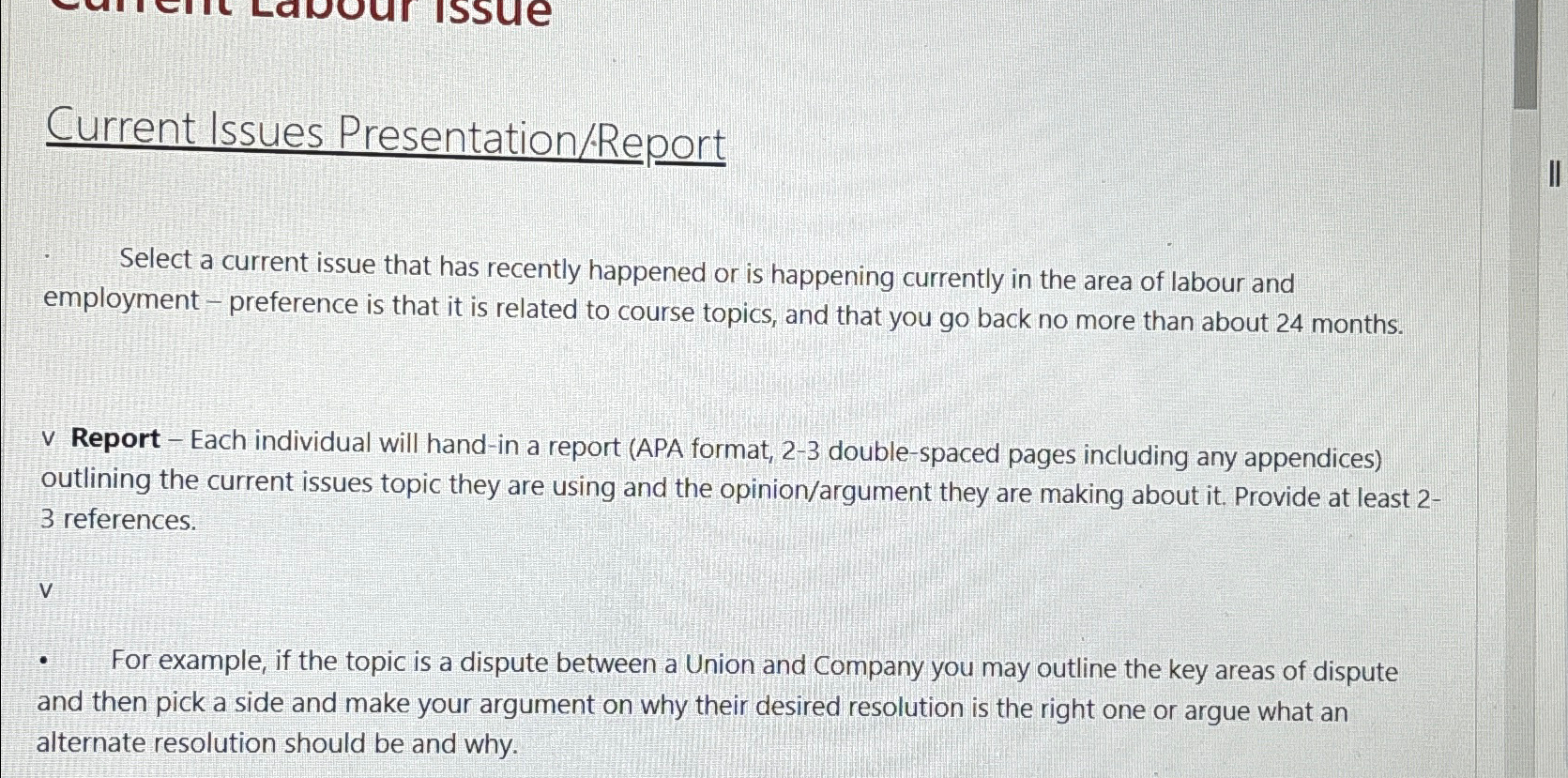 Solved Current Issues Presentation/ReportSelect a current | Chegg.com