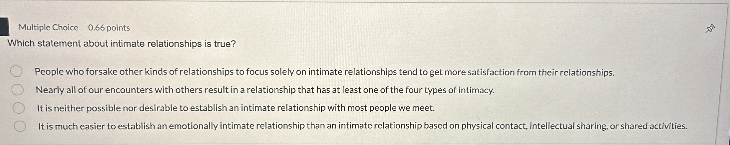 Solved Multiple Choice 0.66 ﻿pointsWhich statement about | Chegg.com