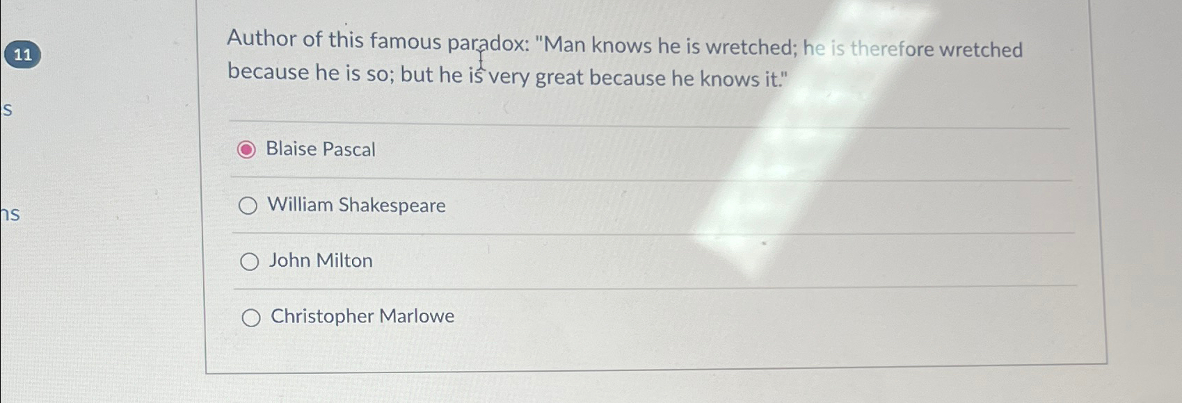 Solved Author of this famous paradox: "Man knows he is | Chegg.com