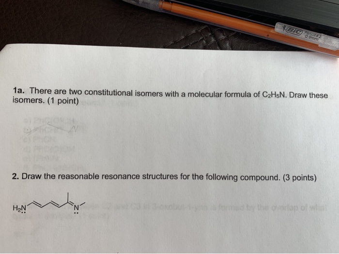 Solved BICO 1a. There are two constitutional isomers with a | Chegg.com