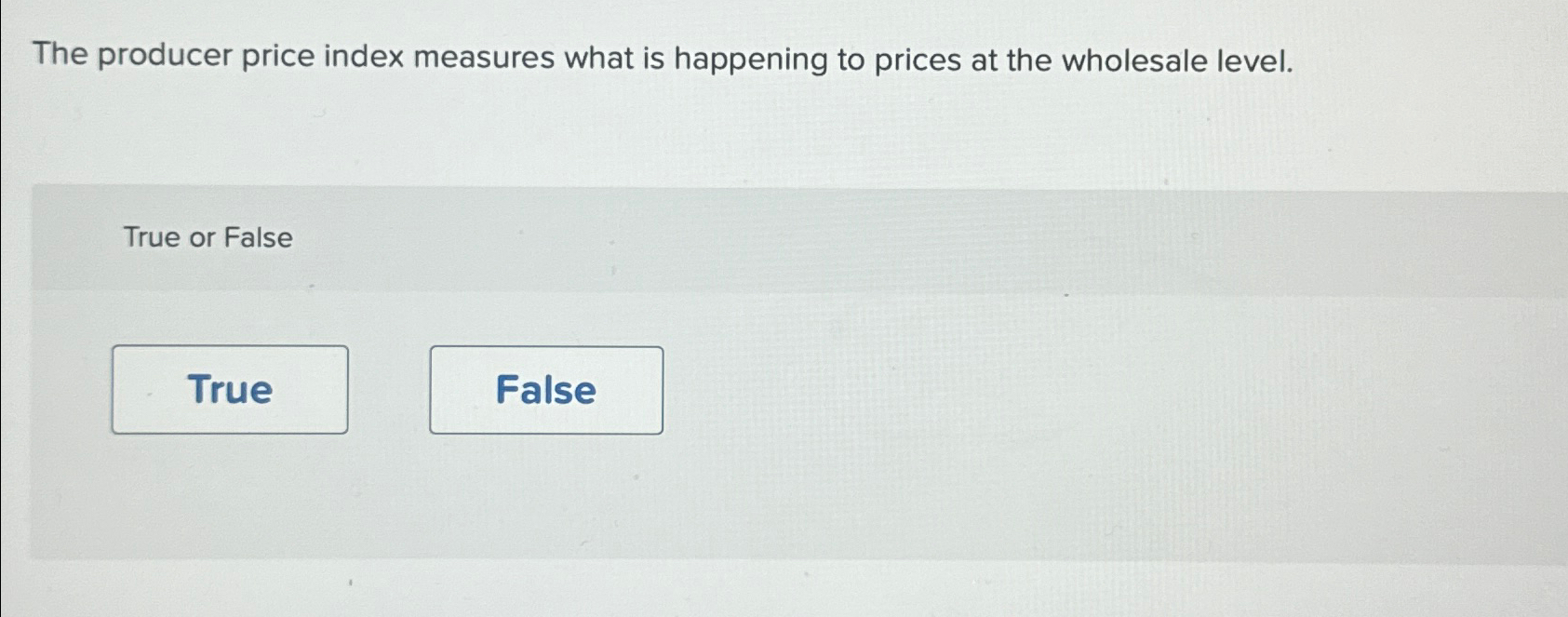 Solved The producer price index measures what is happening | Chegg.com