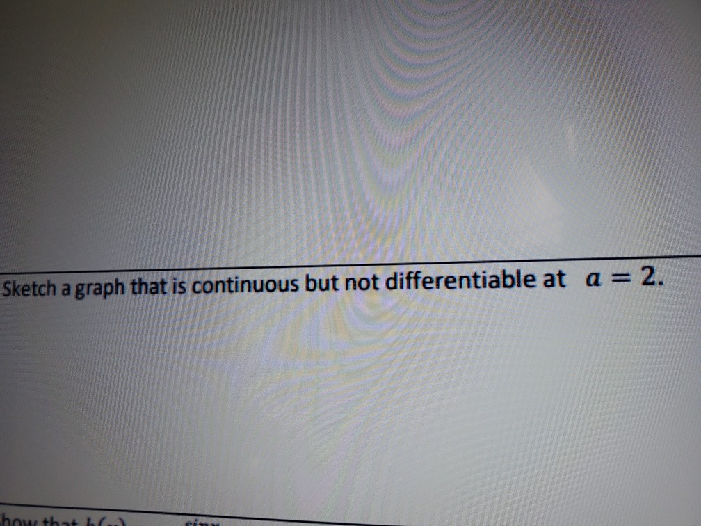 Solved Sketch a graph that is continuous but not | Chegg.com