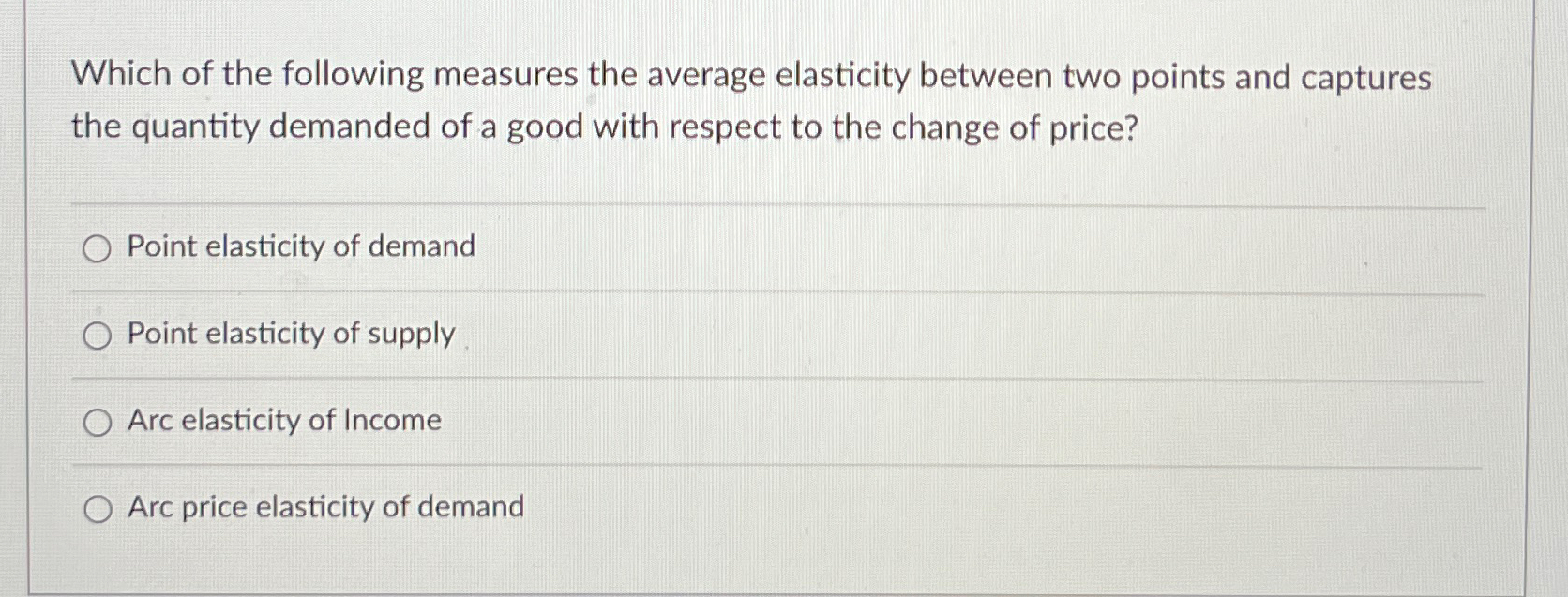 Solved Which of the following measures the average | Chegg.com