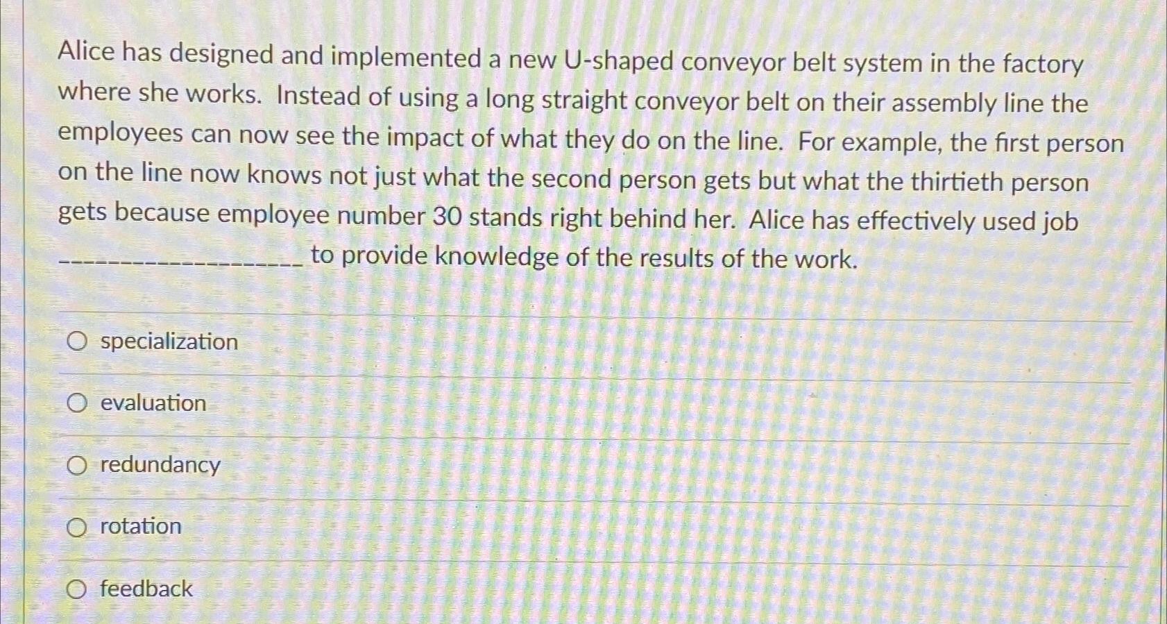 Solved Alice has designed and implemented a new U-shaped | Chegg.com