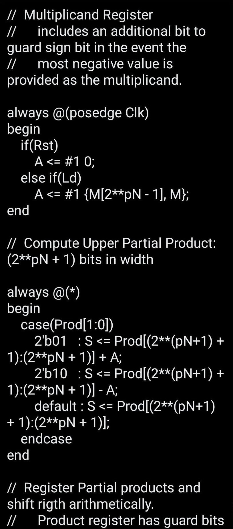 Solved `timescale 1ns / 1ps module Booth_Multiplier #( | Chegg.com