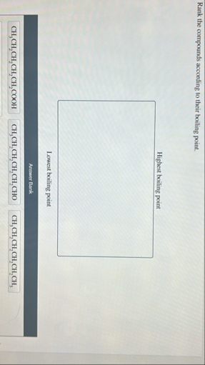 Solved Rank the compounds according to their boiling | Chegg.com