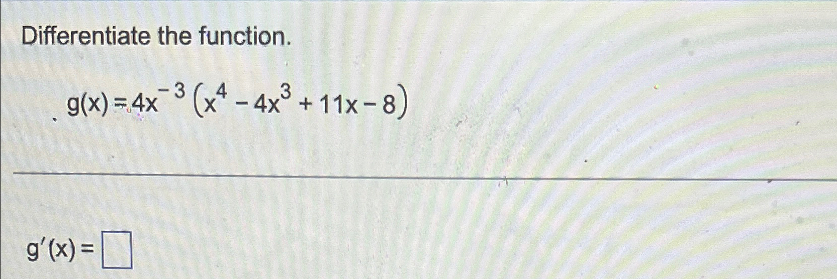 Solved Differentiate the | Chegg.com