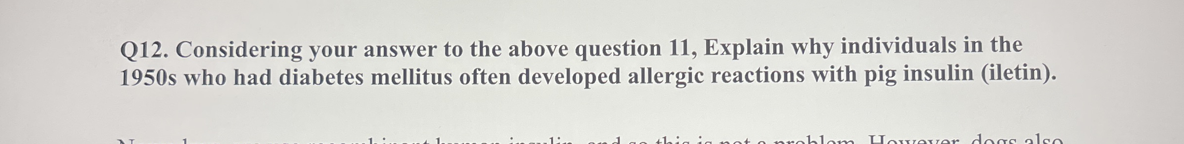 Solved Q12. ﻿Considering your answer to the above question | Chegg.com