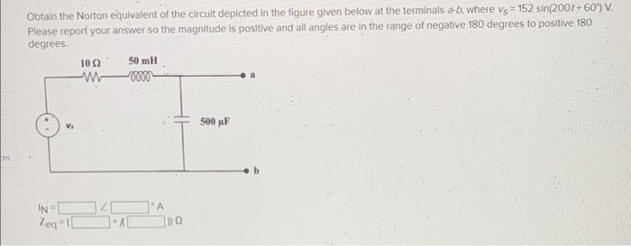Solved Obtain the Norton equivalent of the circuit depicted | Chegg.com