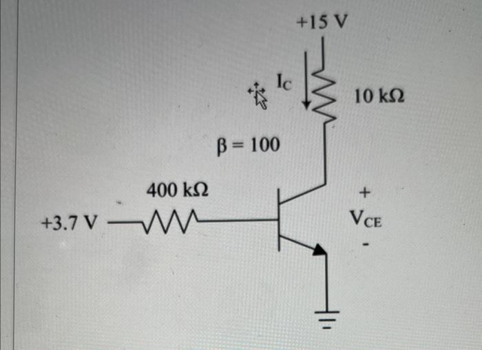 Solved find IC in mA, VCE in volts for the circuit below | Chegg.com Solved find IC in mA, VCE in volts for the circuit below | Chegg.com