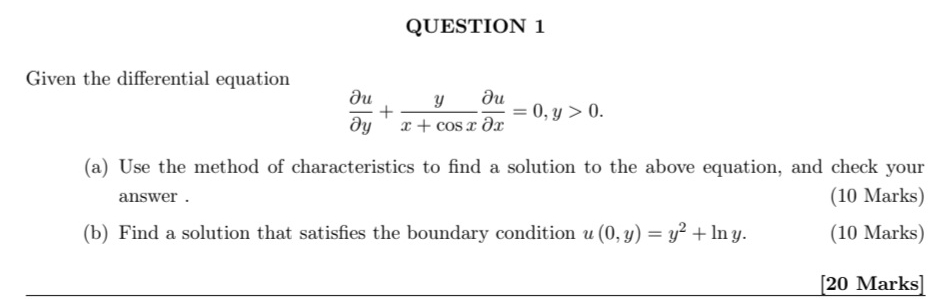 Solved QUESTION 1Given the differential | Chegg.com