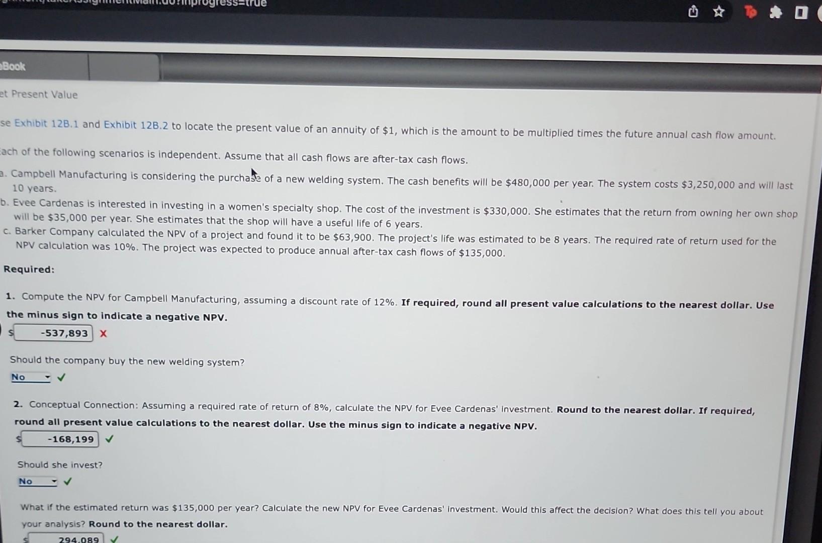Solved se Exhibit 12 B.1 and Exhibit 12B.2 to locate the | Chegg.com