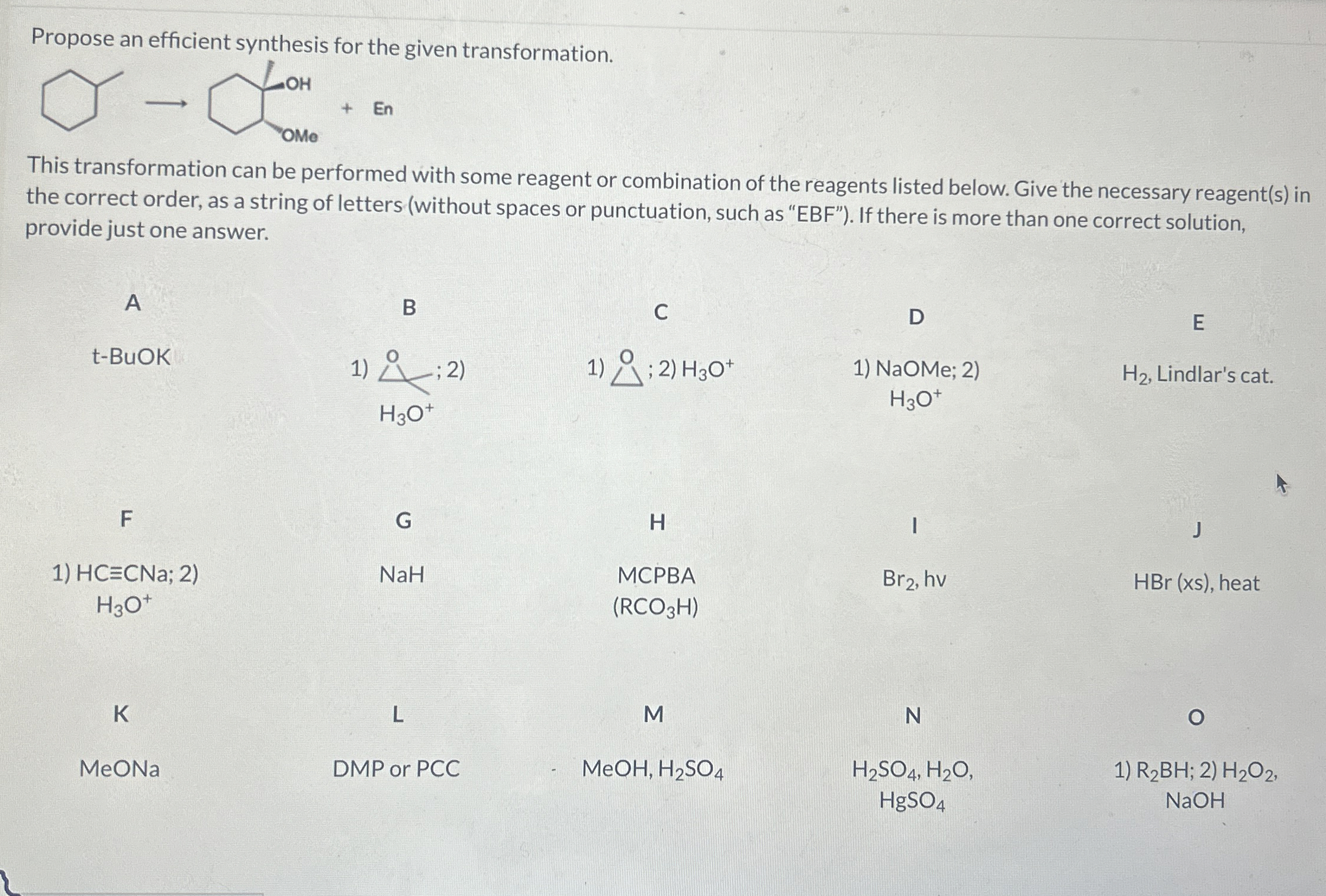 Solved Propose an efficient synthesis for the oiven | Chegg.com