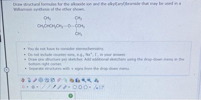 Solved Draw structural formulas for the alkoxide ion and the | Chegg.com