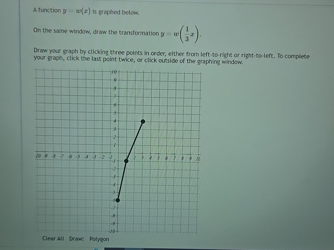 Solved A function y=w(x) ﻿is graphed below.On the same | Chegg.com