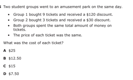 Solved Two student groups went to an amusement park on the | Chegg.com
