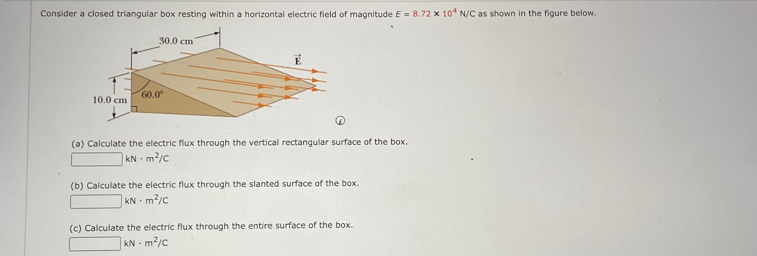 Solved Consider a closed triangular box resting within a | Chegg.com