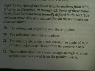 Solved Find the matrices of the linear transformations from | Chegg.com
