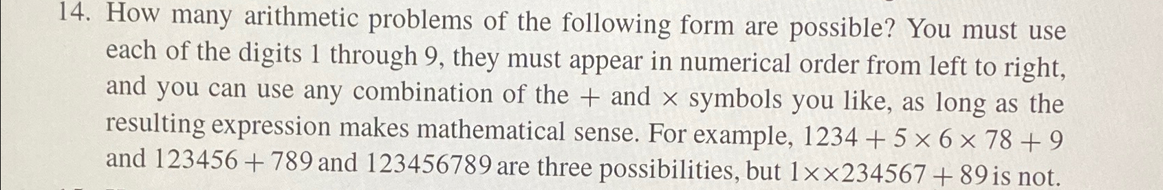 Solved How many arithmetic problems of the following form | Chegg.com