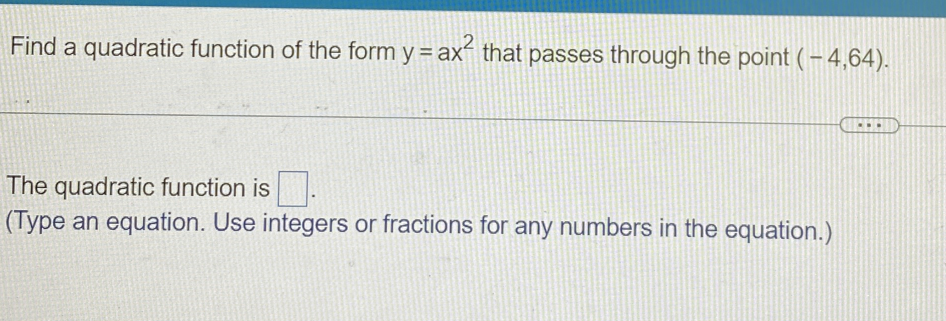 Solved Find a quadratic function of the form y=ax2 ﻿that | Chegg.com