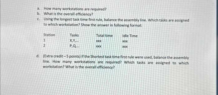 Solved 8. [15 points] A small assembly line for the assembly | Chegg.com