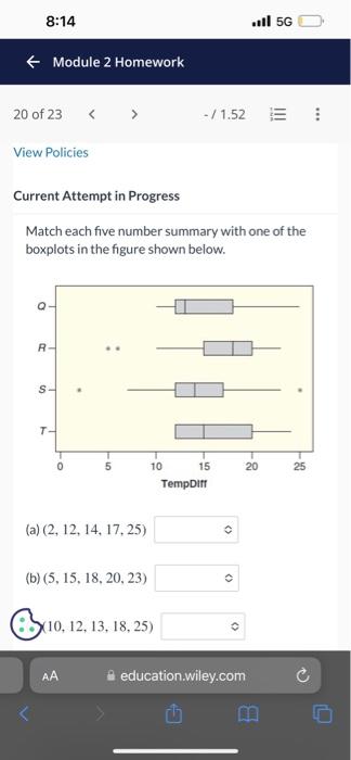 Solved Current Attempt in Progress Match each five number | Chegg.com