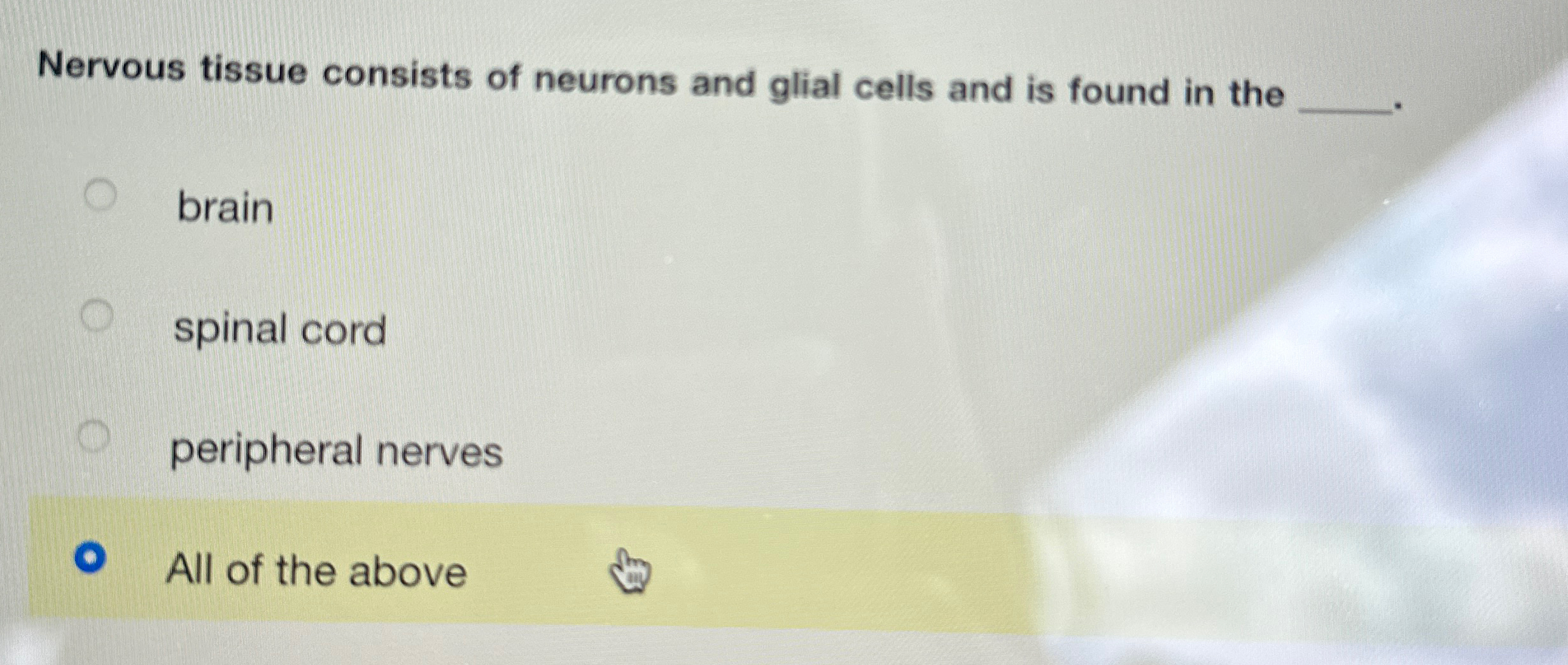 Solved Nervous tissue consists of neurons and glial cells | Chegg.com