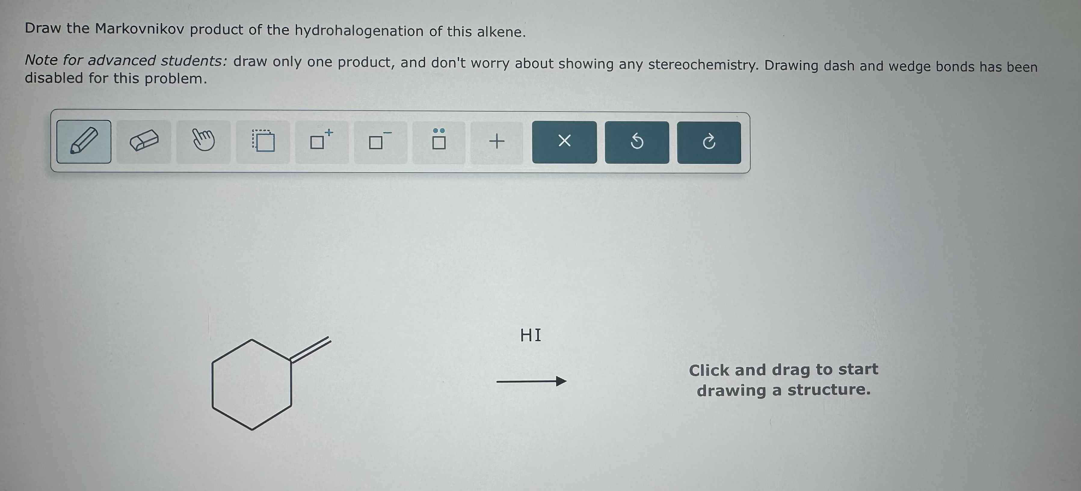 Solved Draw the Markovnikov product of the hydrohalogenation | Chegg.com