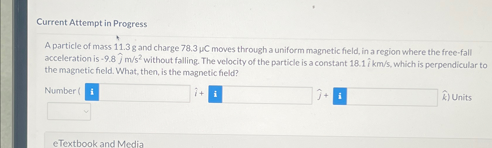 Solved Current Attempt in ProgressA particle of mass 11.3g | Chegg.com