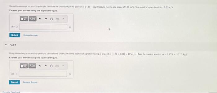 Solved Using Heisenberg's uncertainty principle, calculate | Chegg.com