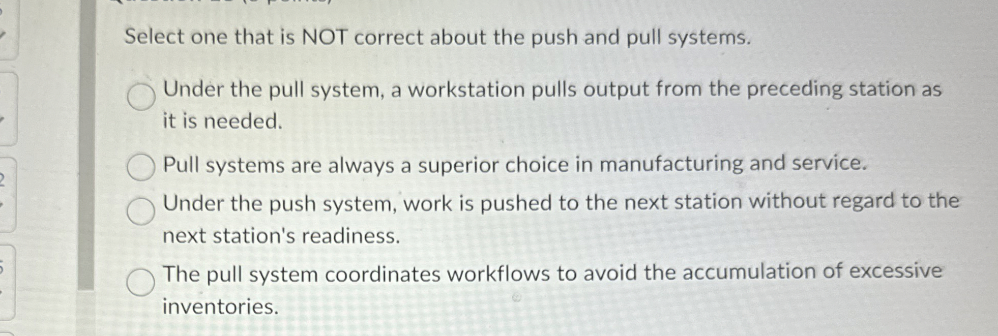Solved Select one that is NOT correct about the push and | Chegg.com