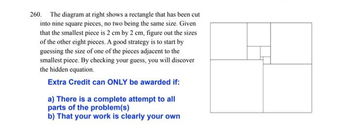 Solved 260. The diagram at right shows a rectangle that has | Chegg.com